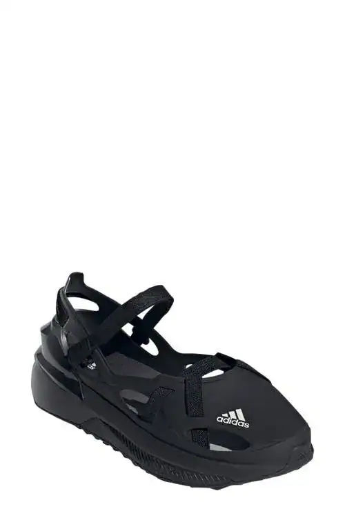 Adidas X Rui Zhou Avryn Cutout Shoe In Black/Silver/Light Pink